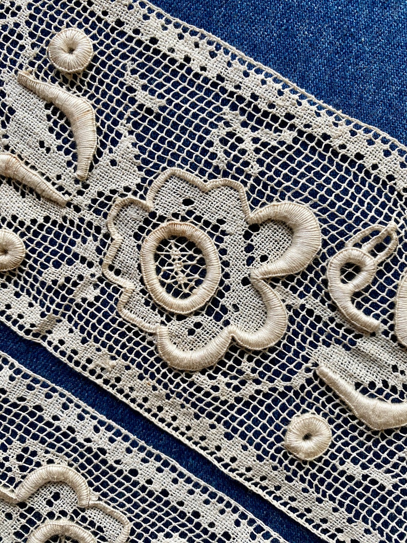 Hand Made Netted Filet Lace by the Yard 3.5 Inch Width - Etsy
