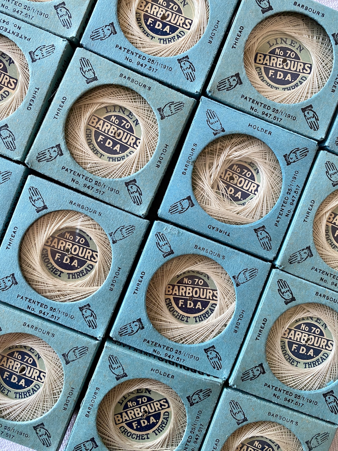 Antique Box Barbour's Linen Thread - Etsy