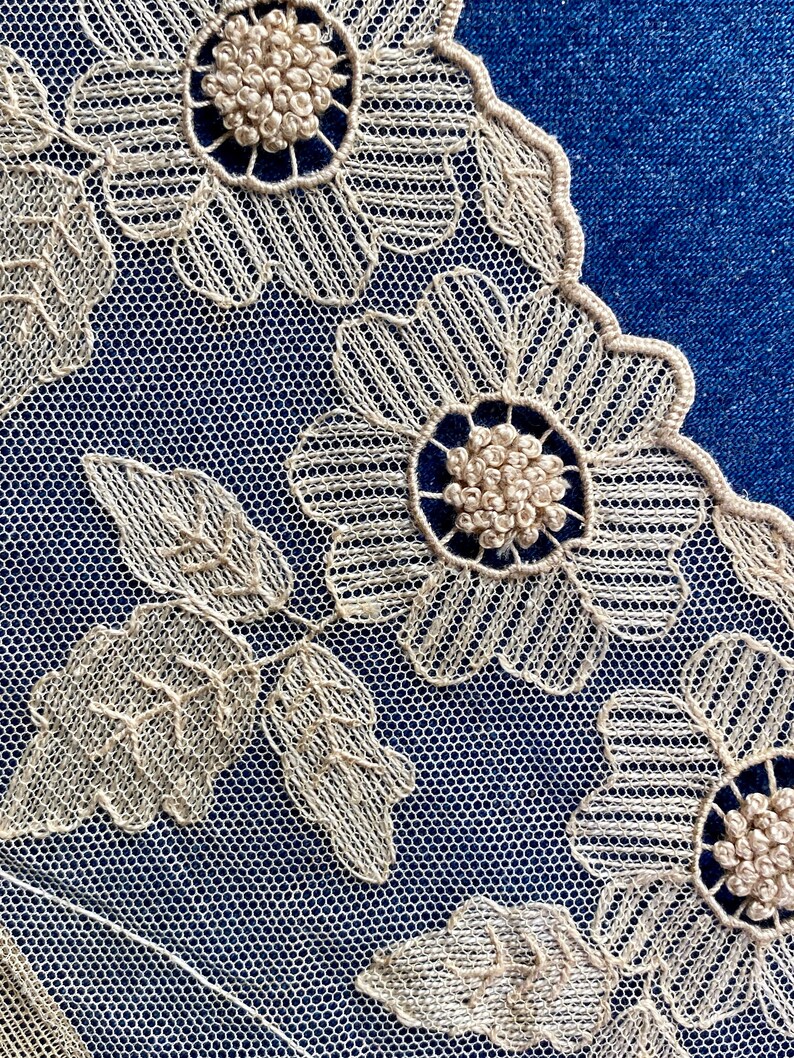 Hand Embroidered Lace Net Motifs Six Different Choices - Etsy