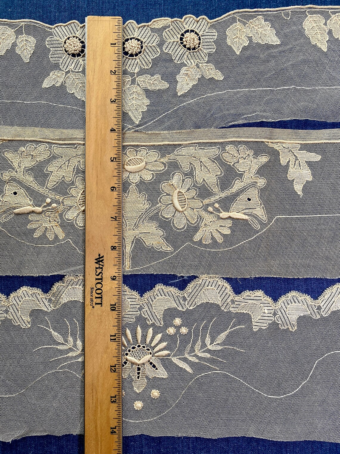 Hand Embroidered Lace Net Motifs Six Different Choices - Etsy