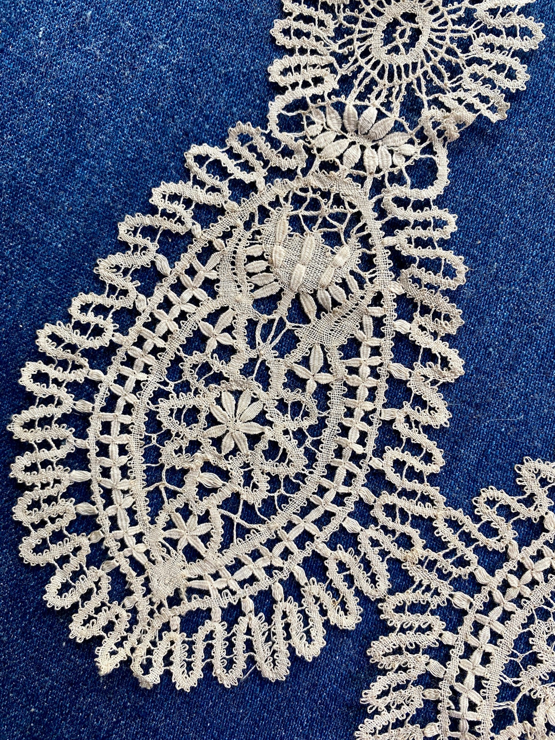 Antique Hand Made Lace Lappet - Etsy