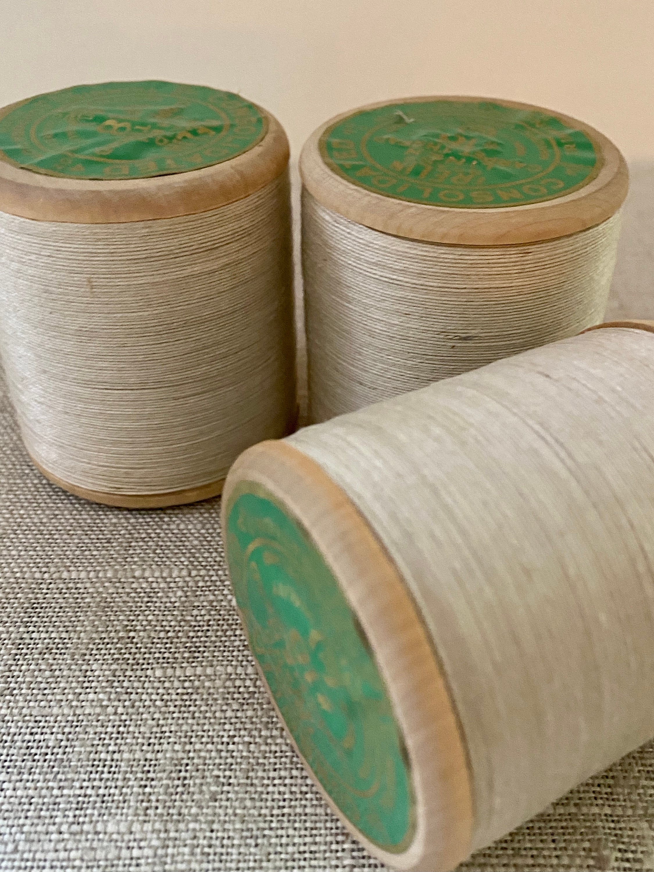 Antique Three Cord Linen Carpet Thread Four Ounce Spool Four - Etsy