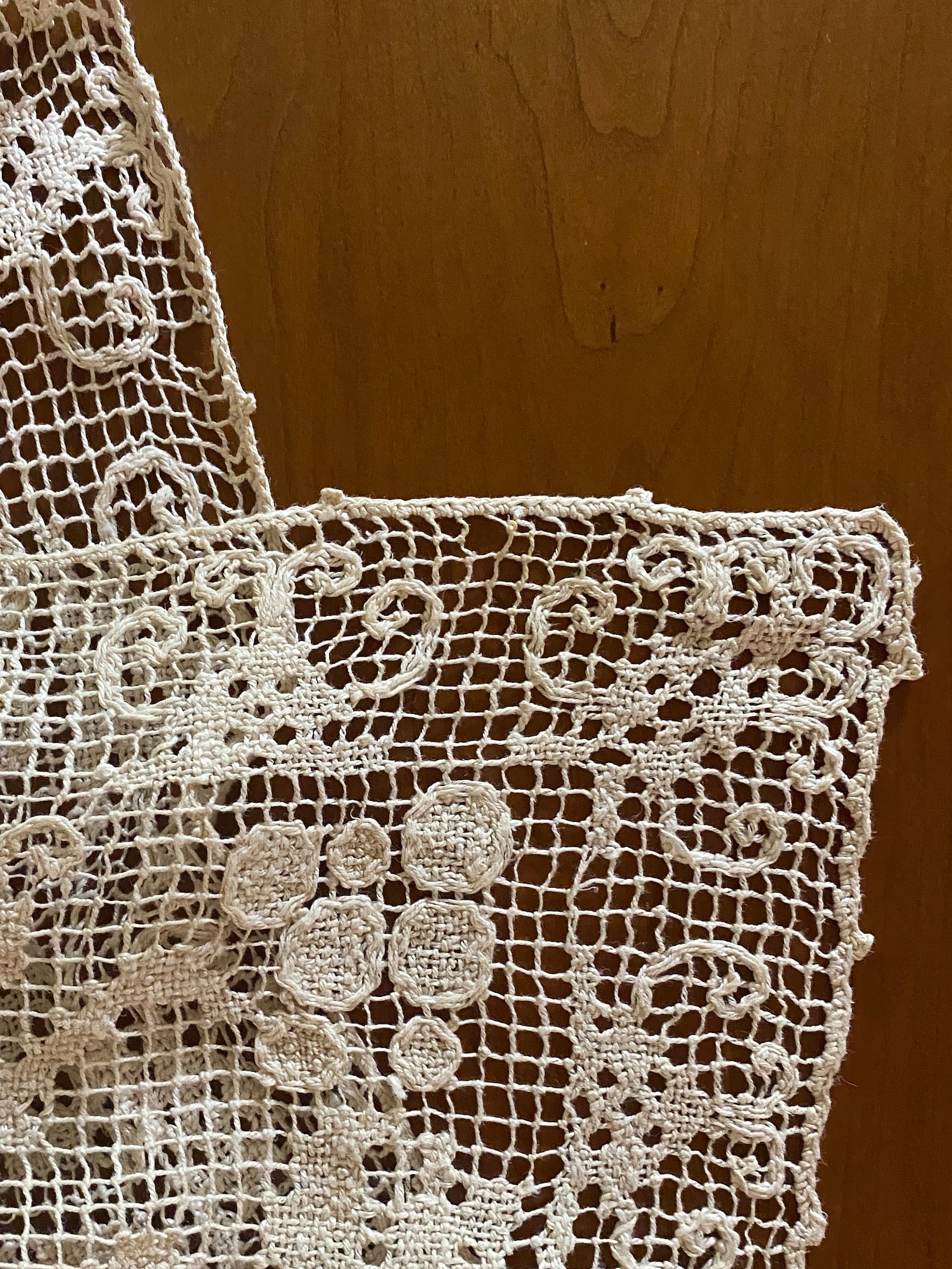 Panel of Hand Made Filet Lace - Etsy