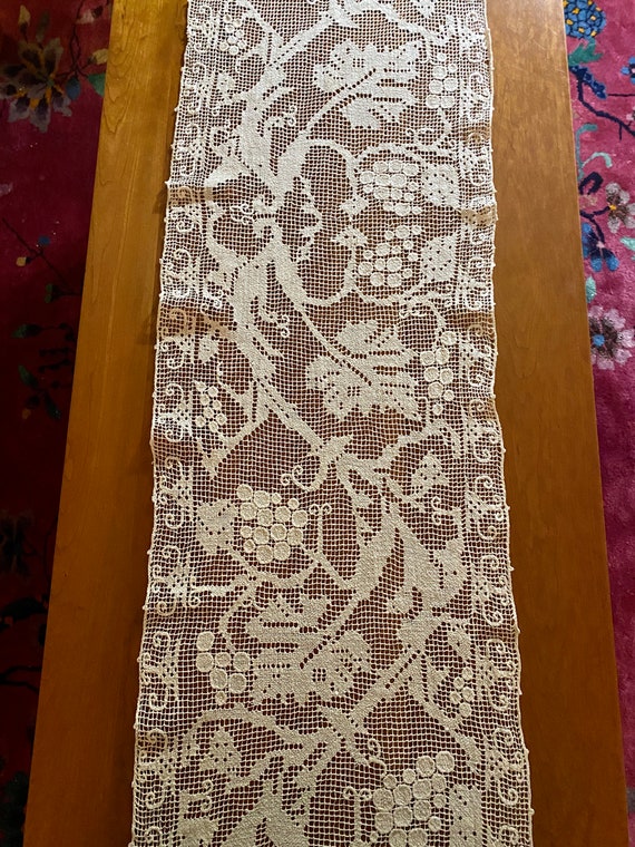 Panel of Hand Made Filet Lace - Etsy