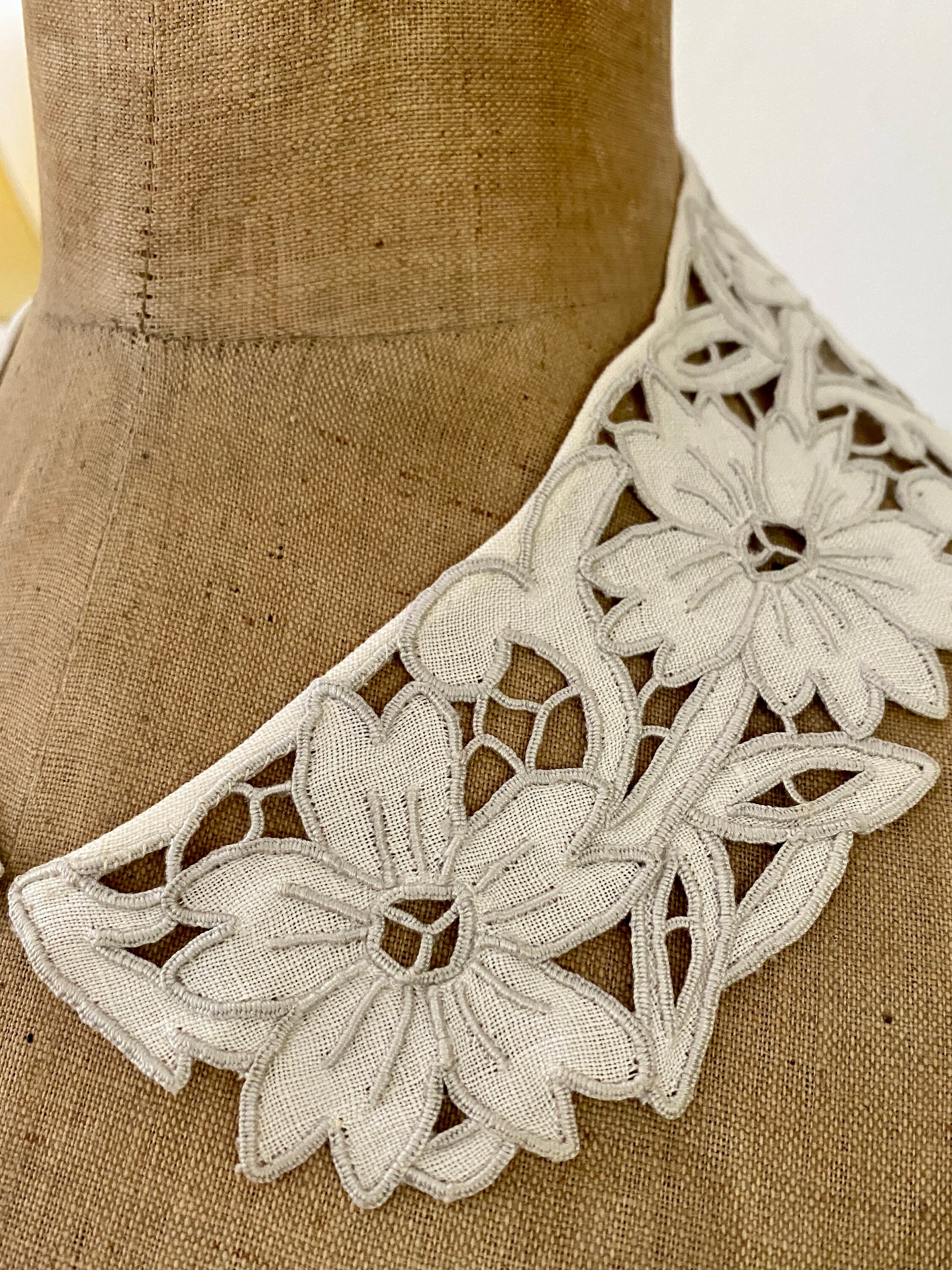 Vintage Madeira Hand Embroidery Collar to Finish - Etsy