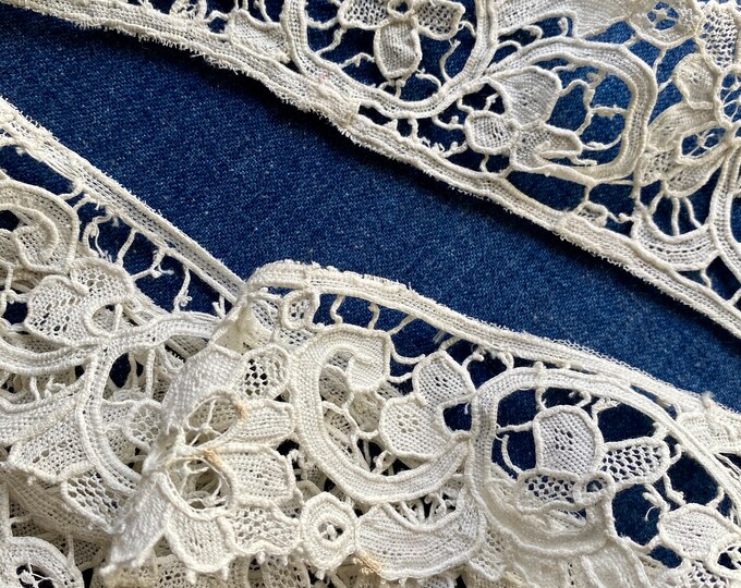 Antique Hand Made Venetian Gros Point Lace Length - Etsy