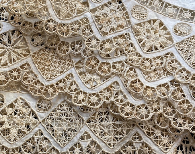 Antique Linen Hand Made Greek Embroidered Lace - Etsy