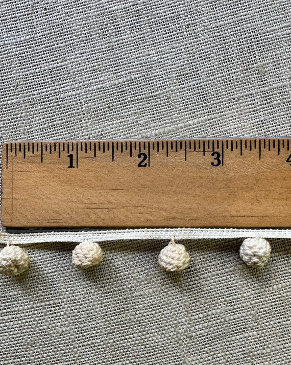 Antique Hand Crocheted Ball Trim - Gem