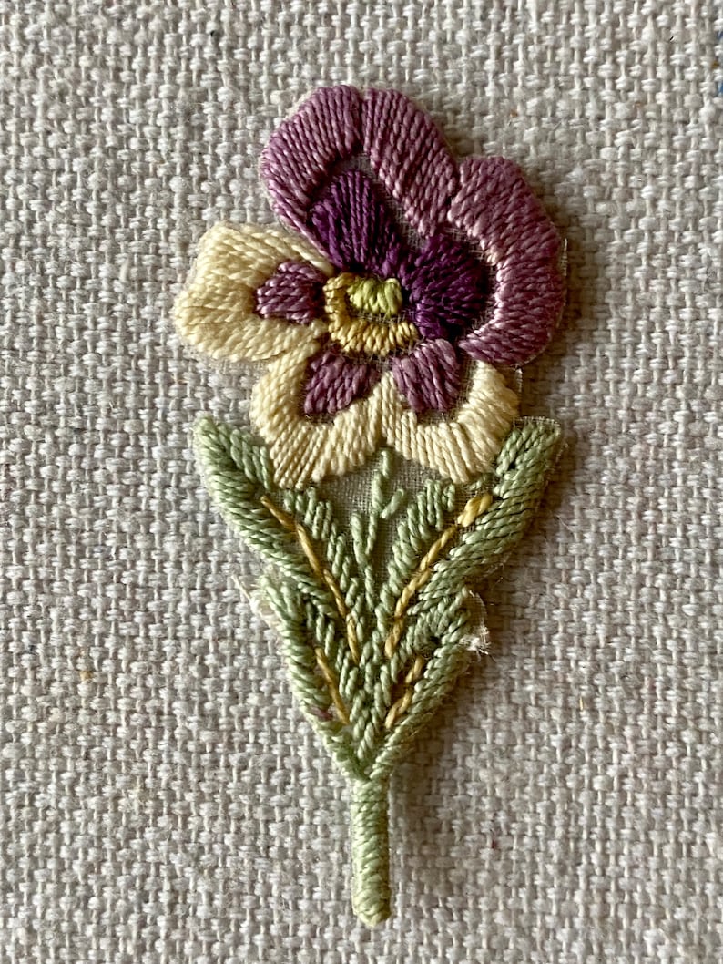 Petite Antique Hand Embroidered Pansy Appliques - Etsy
