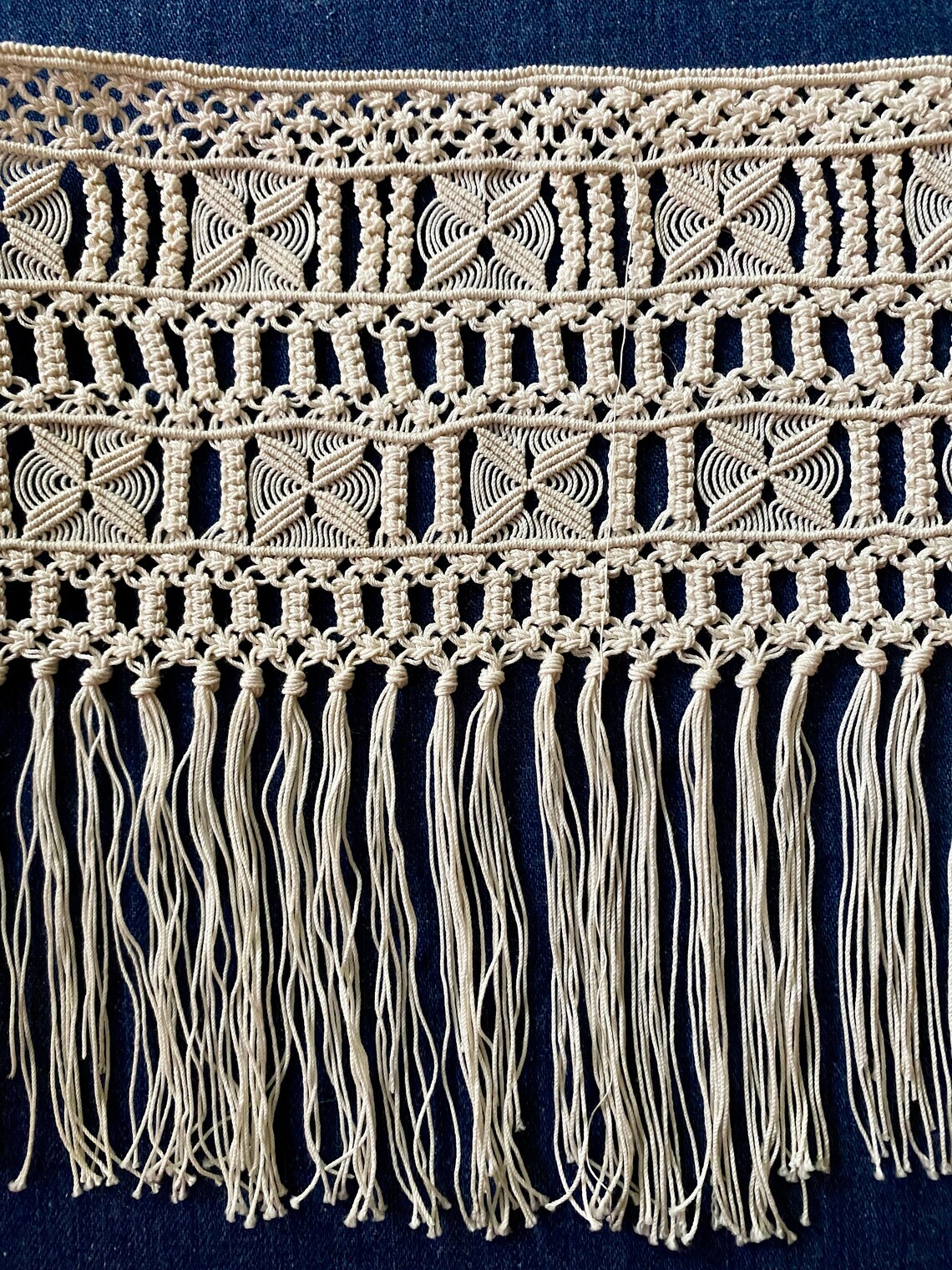 Antique Finely Knotted Macramé Fringe by the Yard | Etsy
