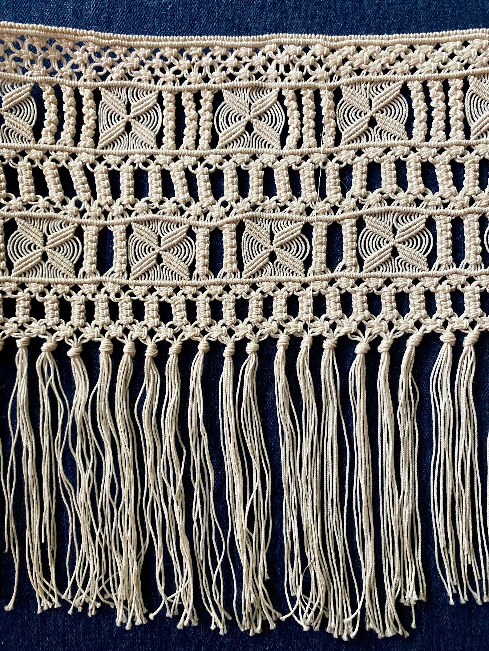 Antique Finely Knotted Macramé Fringe by the Yard | Etsy