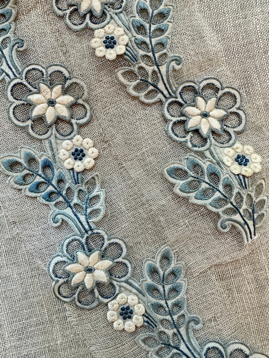 Pair of Hand Embroidered Floral Appliques - Etsy