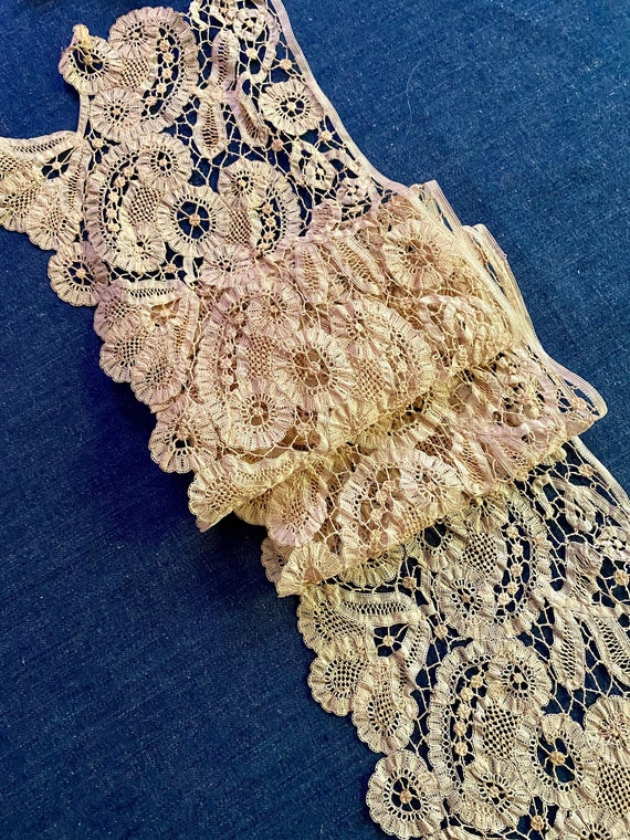 Antique Hand Made Mixed Lace Length - Gem