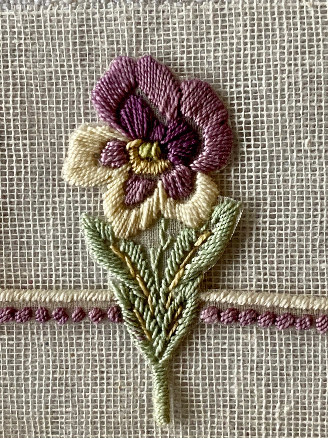 Petite Antique Hand Embroidered Pansy Appliques - Etsy