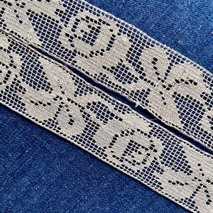Hand Made Netted Filet Lace by the Yard 1.25 Inch Width - Etsy