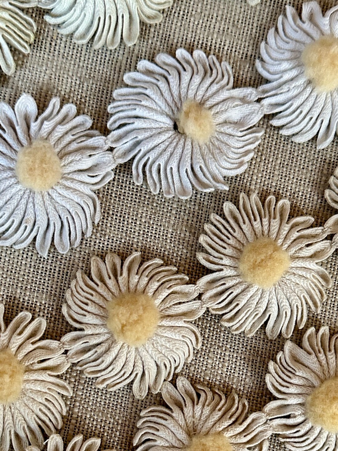 Four Antique Hand Sewn Rick Rack Flowers - Etsy