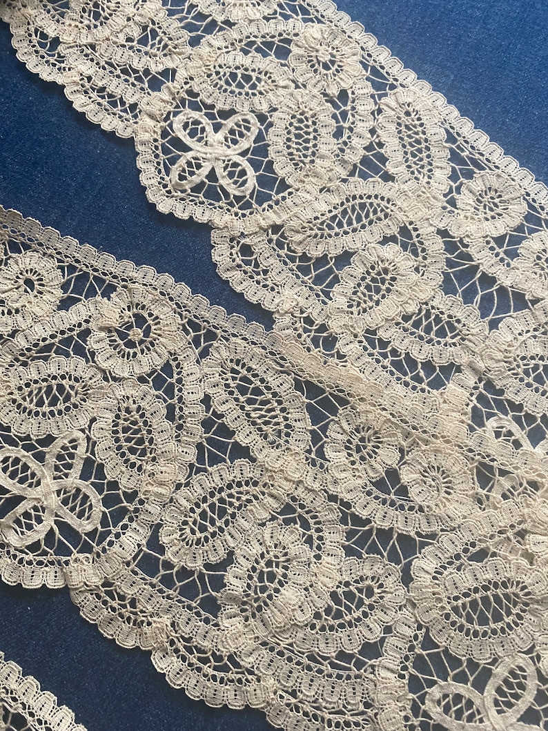 Hand Made Lace With Embroidered Fillings - Etsy