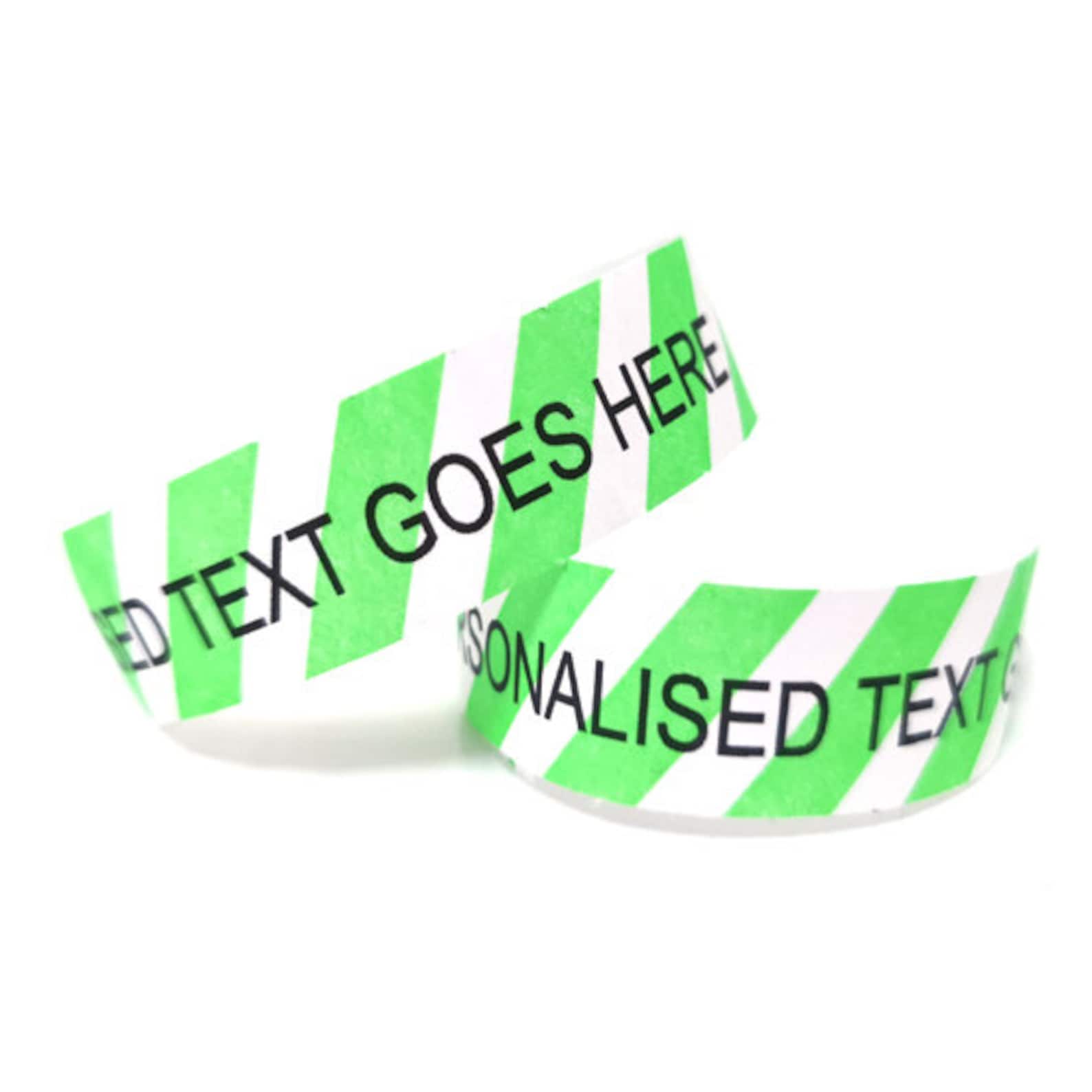 10 Personalised Paper Wristbands Custom Text Tyvek Bands Hen - Etsy