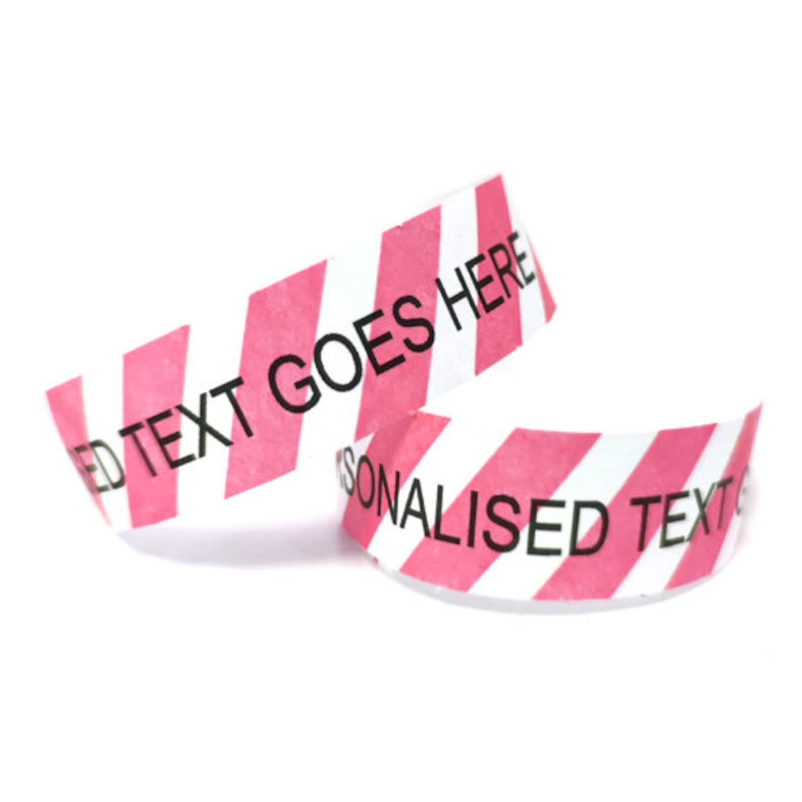 Wristbands Tyvek 3/4" Security Event Paper Party Custom Printed ID ...