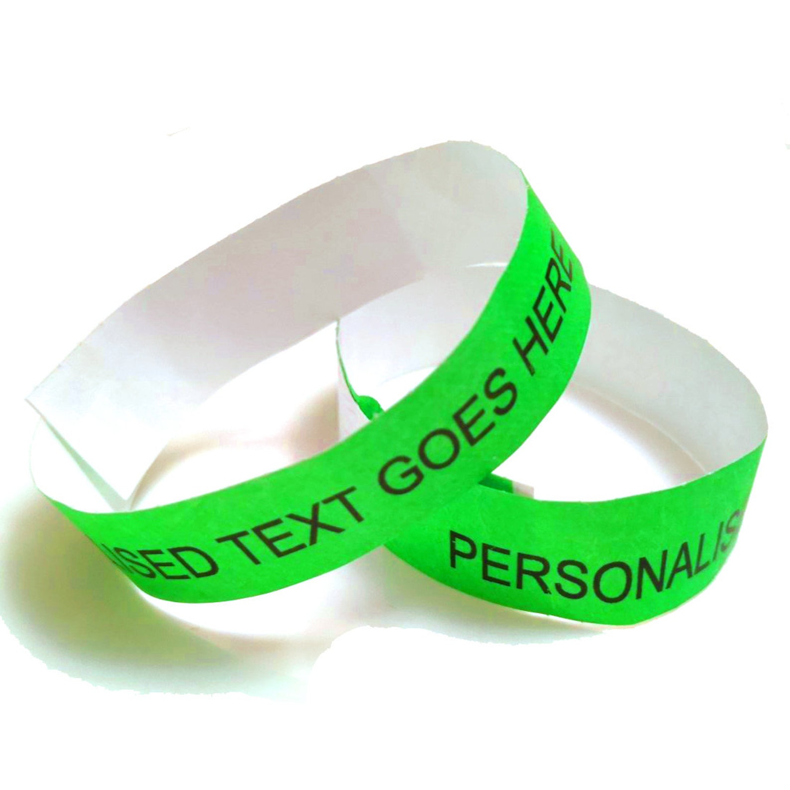 30 Personalised Paper Wristbands Custom Text Tyvek Bands Hen - Etsy