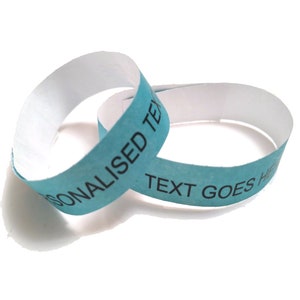 Wristbands Tyvek 3/4" Security Event Paper Party Custom Printed ID ...