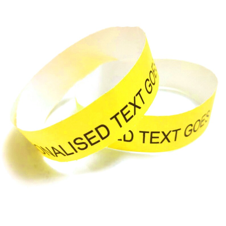 Wristbands Tyvek 3/4" Security Event Paper Party Custom Printed ID ...