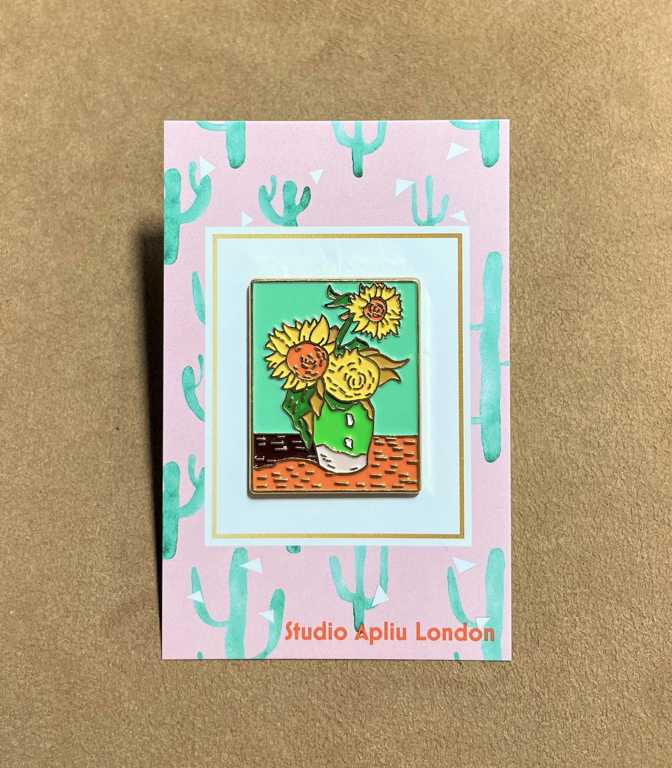 Premium Vincent Van Gogh Sunflower Enamel Pin Badge Patch - Etsy