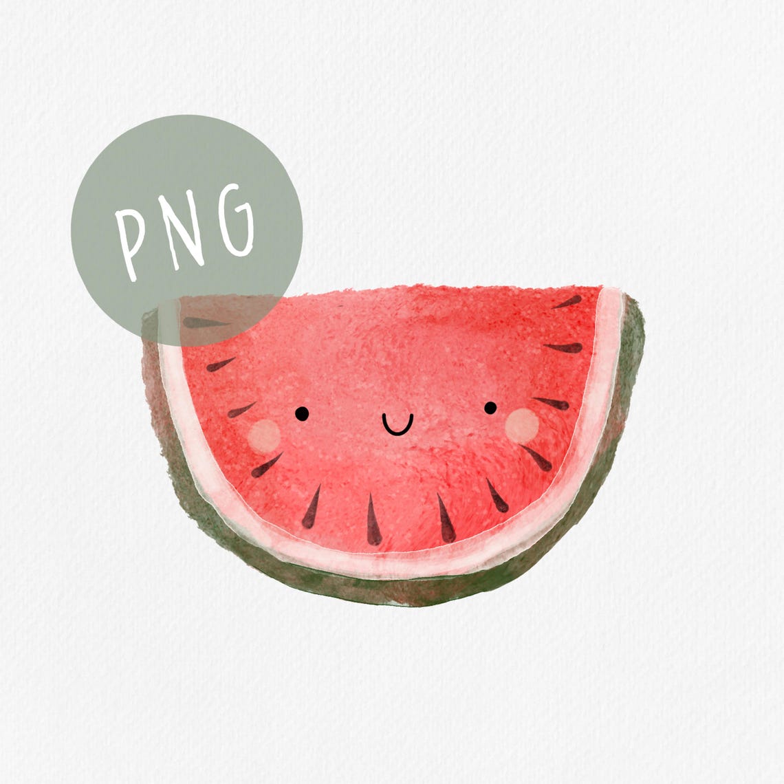 Cute Fruit Clipart, Watermelon Clipart, Fruit Clipart Png, Watercolor ...
