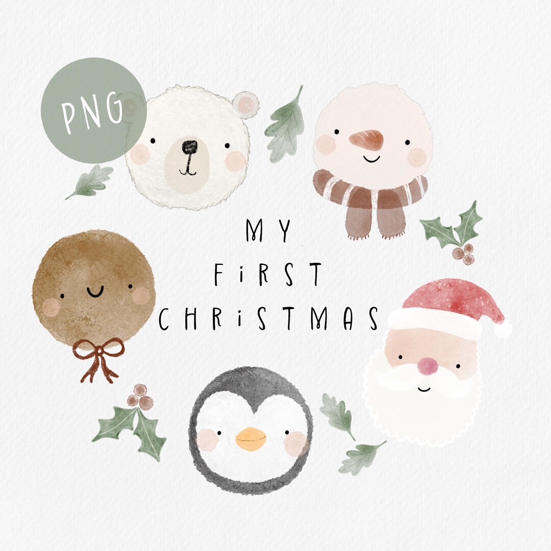 My First Christmas PNG, Png Sublimation, Heat Transfer Design ...