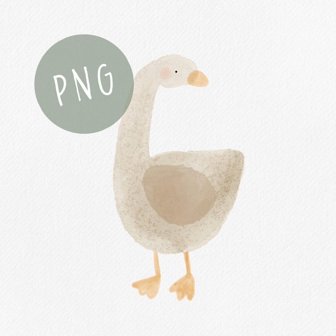 Cute Geese Clipart, Geese Clipart, Geese Clipart Png, Watercolor Geese ...