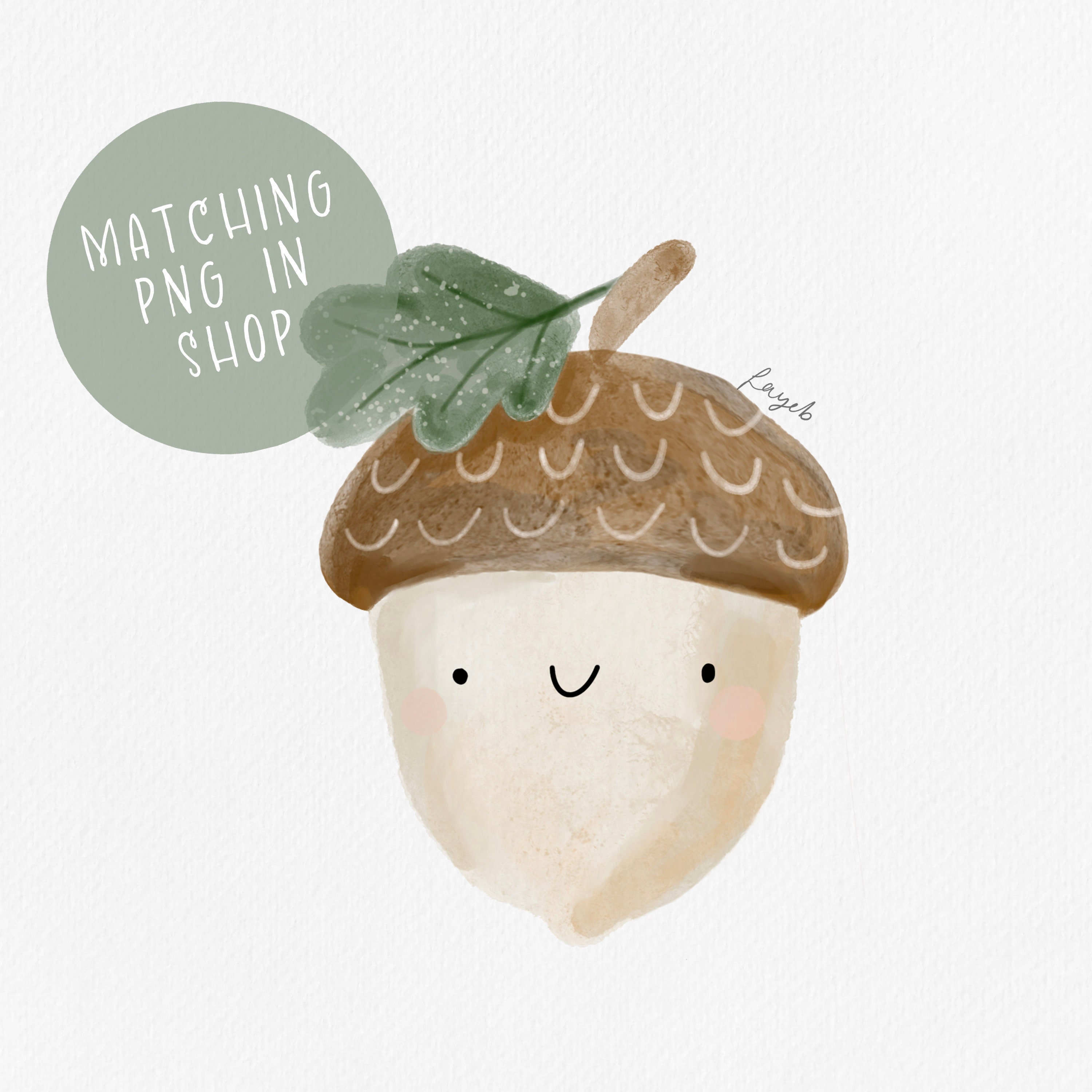 Cute Watercolour Acorn Seamless Pattern, Watercolour Pattern, Acorn ...