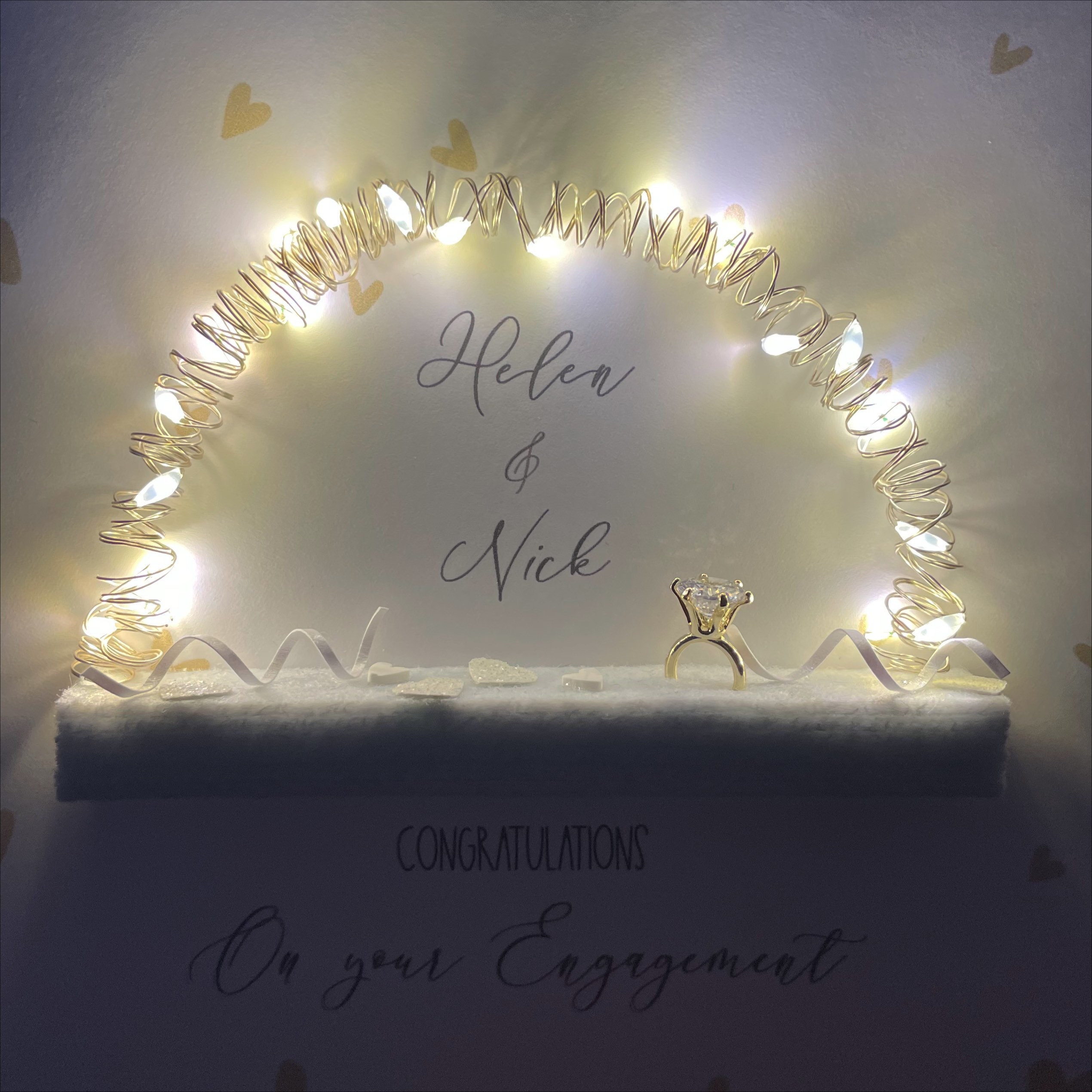 Engagement Ring Card Light up Engagement Card - Etsy UK