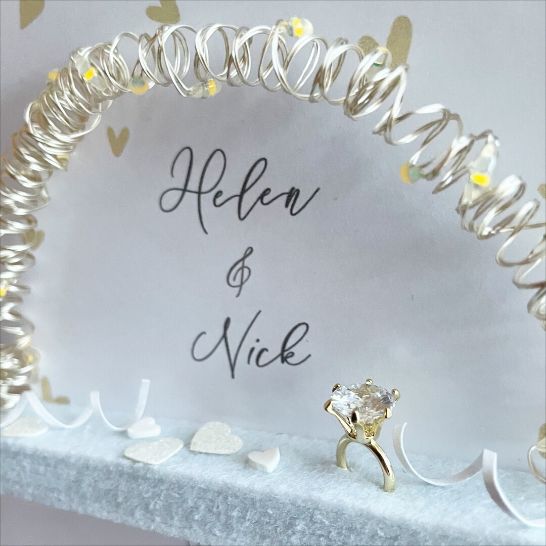 Engagement Ring Card Light up Engagement Card - Etsy UK