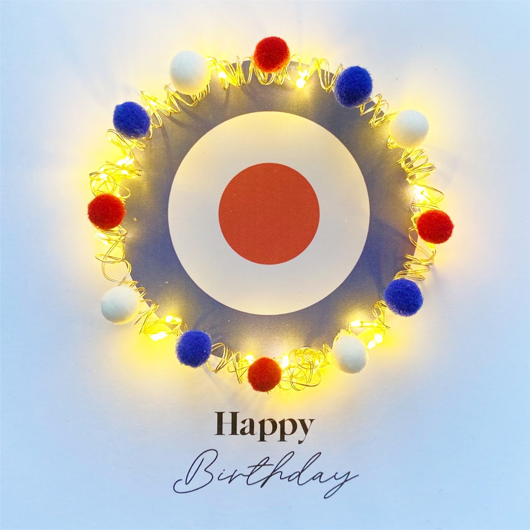 Mod Birthday Card Light up Card Light up Mod Target Card - Etsy