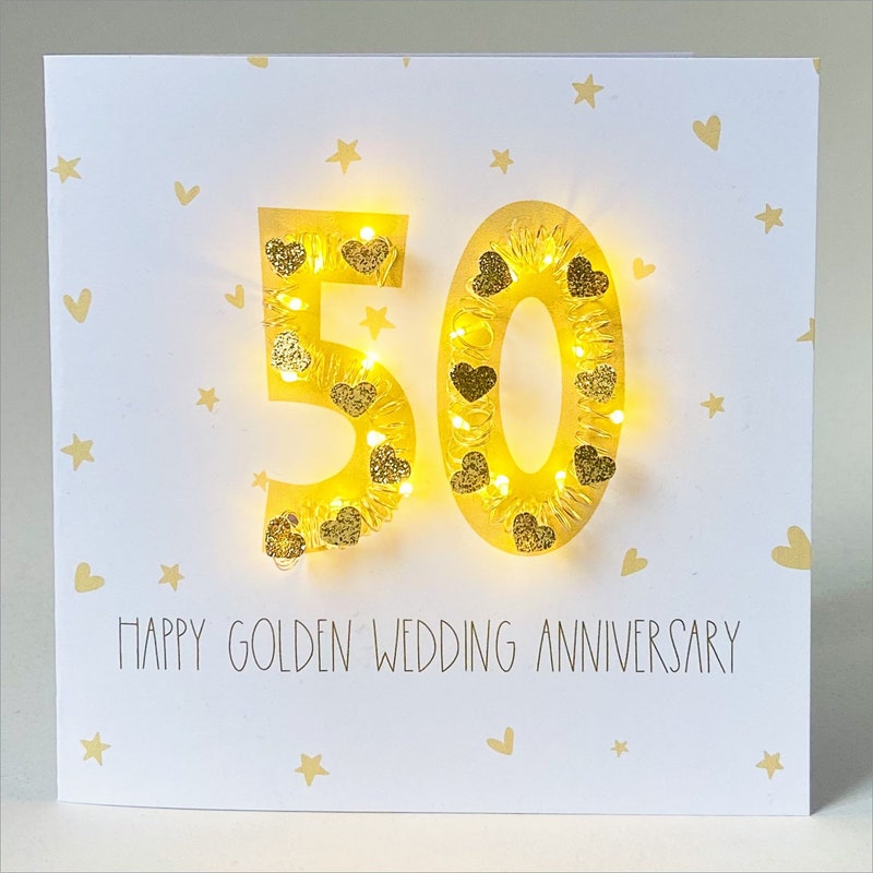 Golden Wedding Cards - Etsy UK