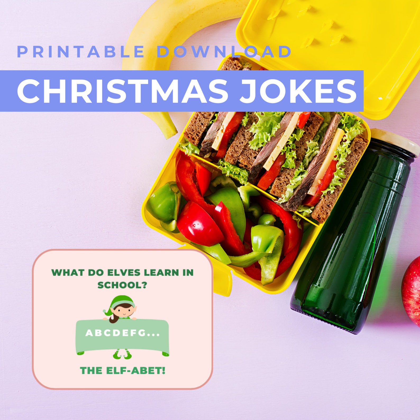 Printable Christmas Jokes Christmas Lunchbox Notes Printable - Etsy