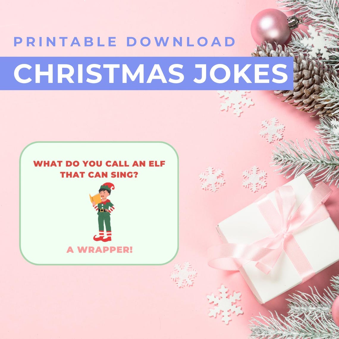 Printable Christmas Cracker Jokes, Printable Christmas Jokes, Christmas ...
