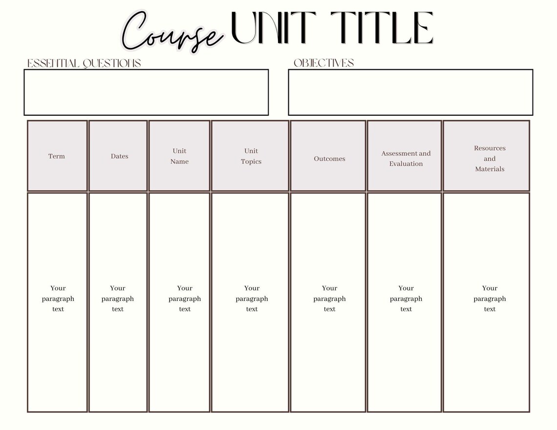 Editable Long-range Planner Template | Teacher Planning Template ...