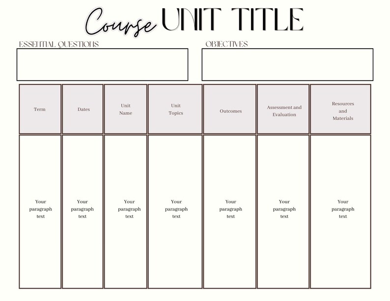 Editable Long-range Planner Template | Teacher Planning Template ...