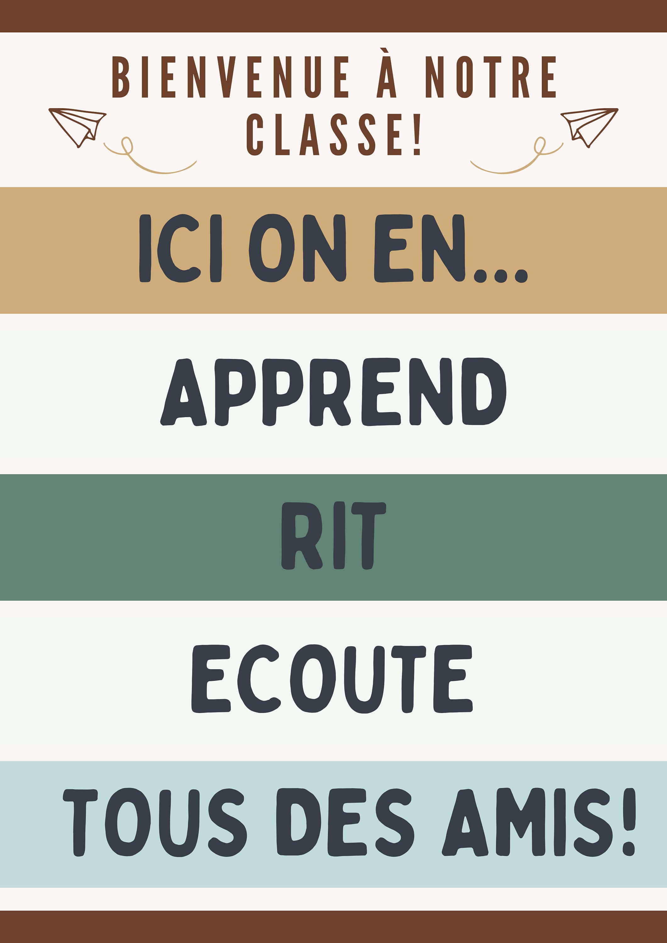 French Classroom Posters: Elegantly Neutral Educational Decor Set - Etsy