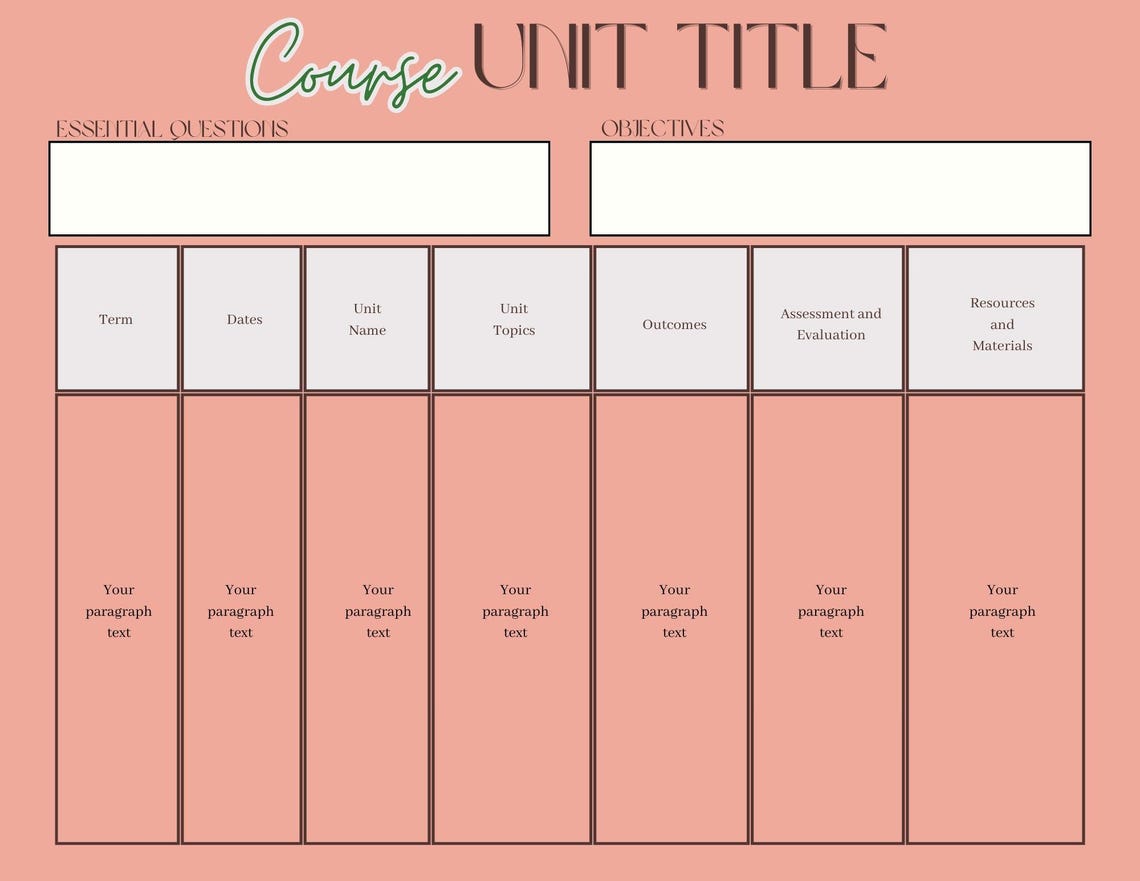 Editable Long-range Planner Template | Teacher Planning Template ...