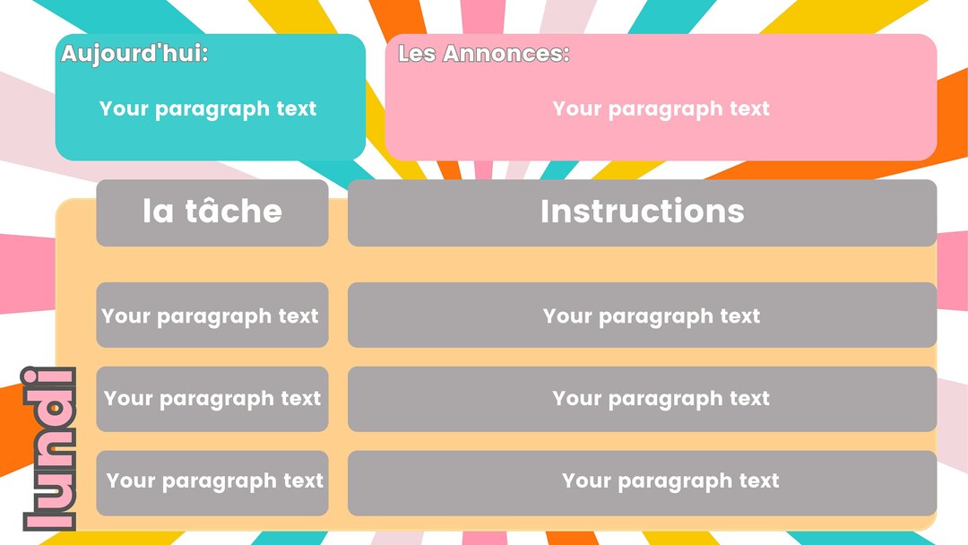 Editable French Classroom Daily Agenda Slides- French. Daily Agenda ...