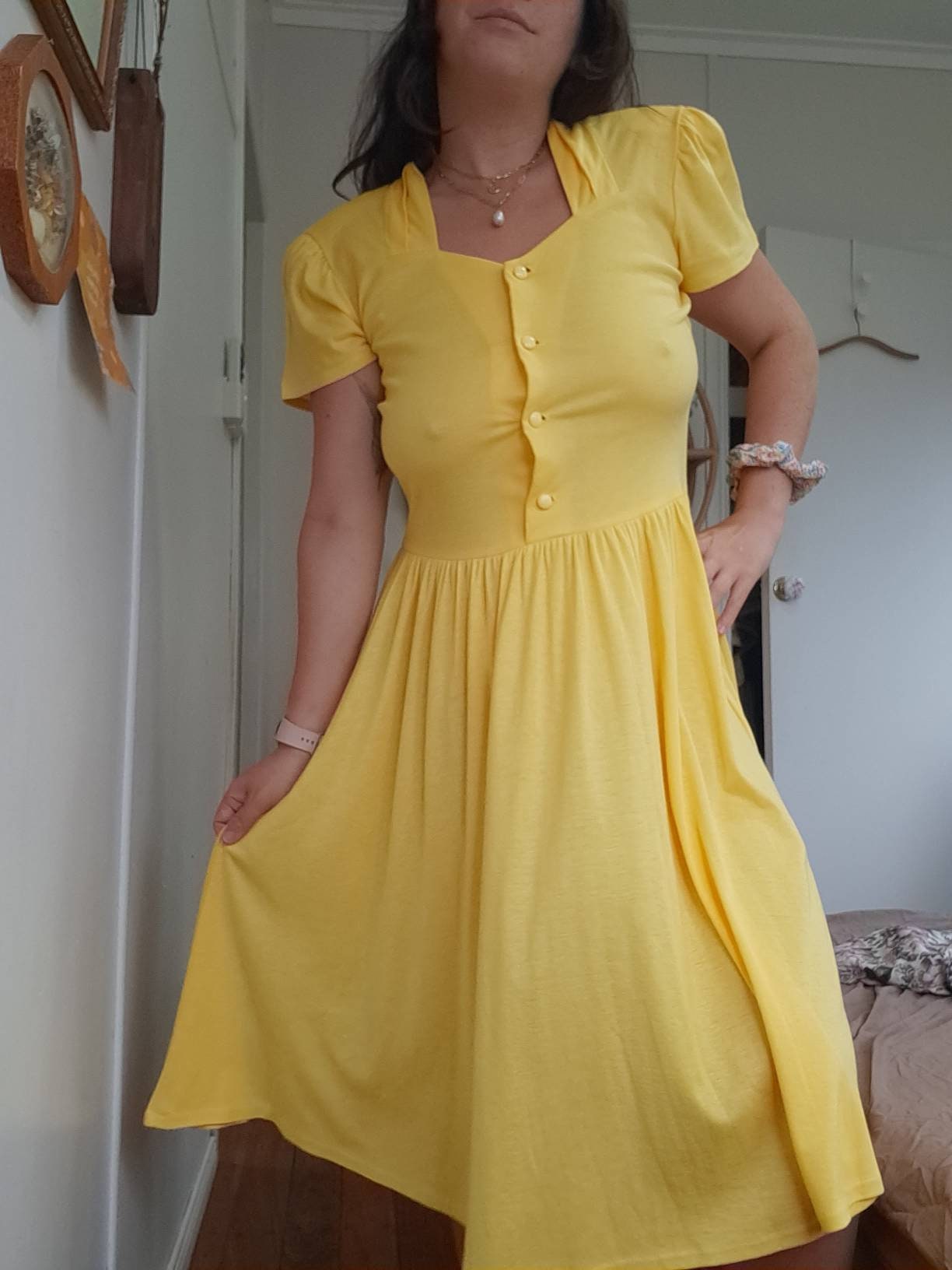 80s//yellow//australian Vintage Supre Deadstock//baby Doll Dress - Etsy