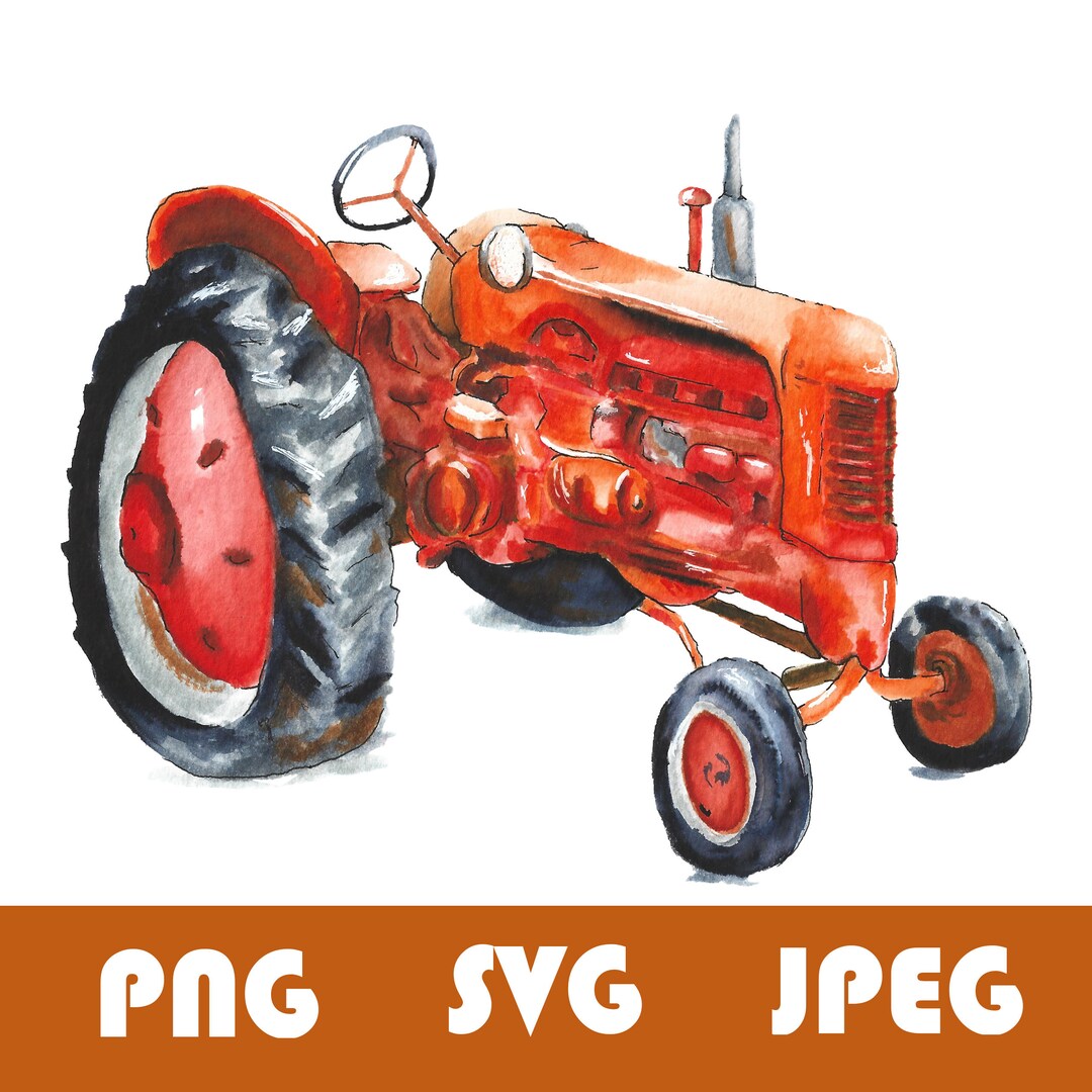 Old Orange Case Tractor Farmhouse Decor PNG, SVG, and JPEG Digital ...
