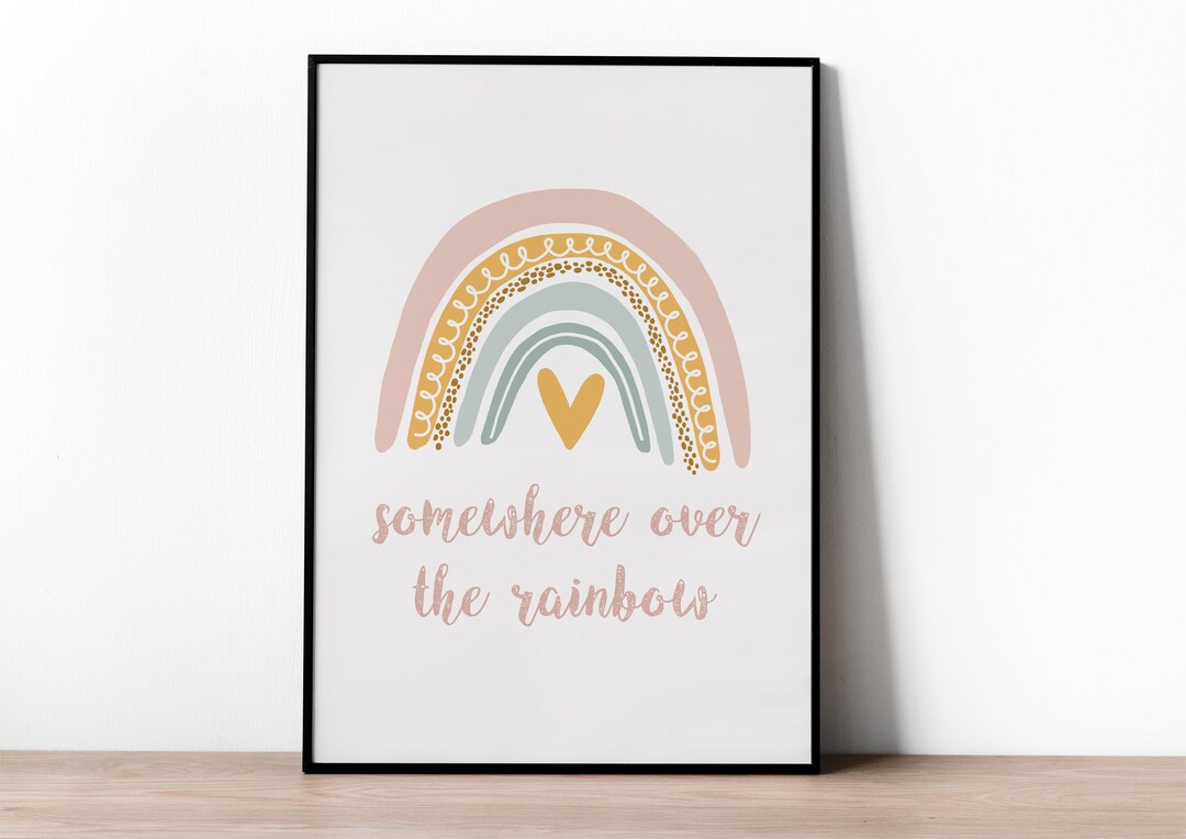 Somewhere Over the Rainbow Print, Nursery Prints, Nursery Poster ...