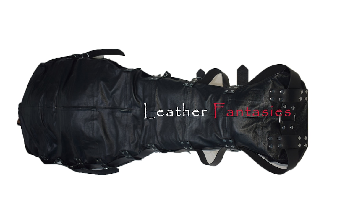 Real Leather Sleep Sack Body Bag Black Genuine Leather Bondage - Etsy