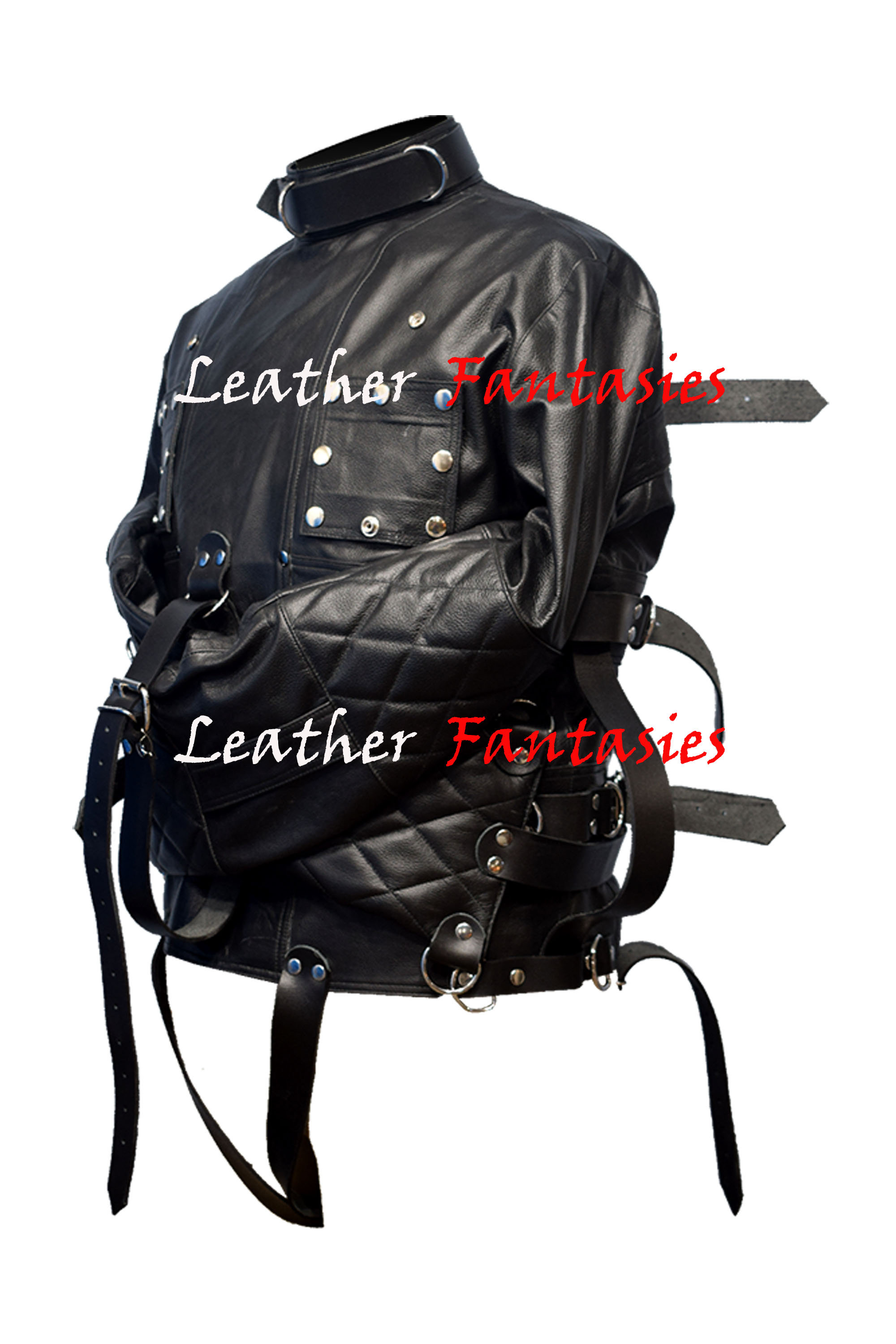 Genuine Black Leather Padded Straitjacket | Heavy-duty Restrained-style ...