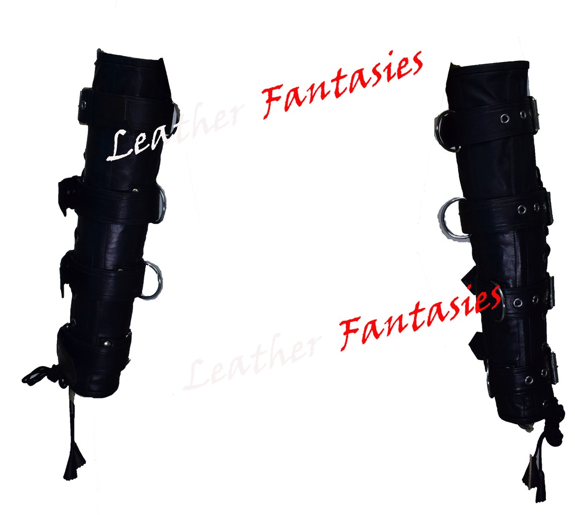 Genuine Black Leather Arm & Leg Binders 4 Piece Heavy Duty - Etsy UK