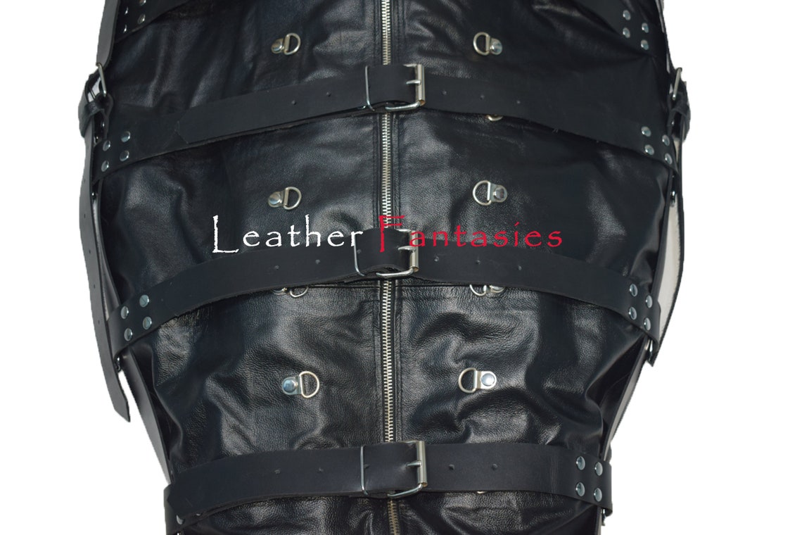 Real Leather Sleep Sack Body Bag Black Genuine Leather Bondage - Etsy