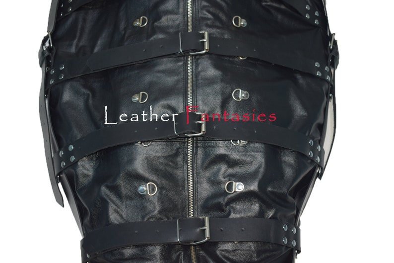 Real Leather Sleep Sack Body Bag Black Genuine Leather Bondage Bag